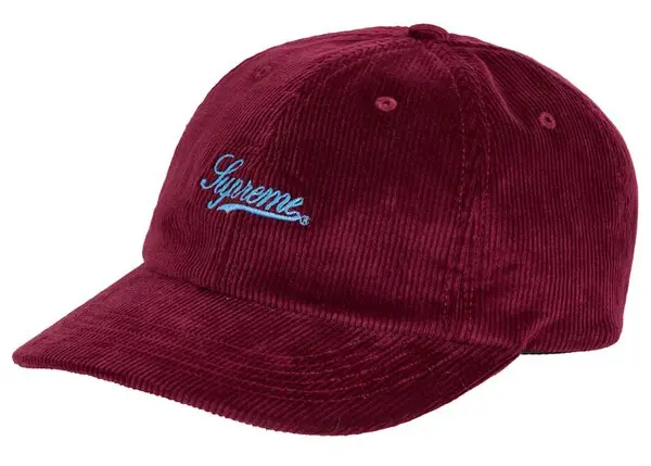 Supreme Script Corduroy 6-panel Cap - Magenta
