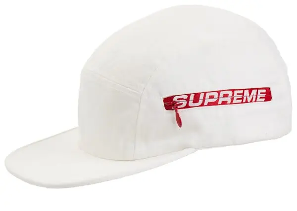 Supreme Side Zip Camp Cap - White