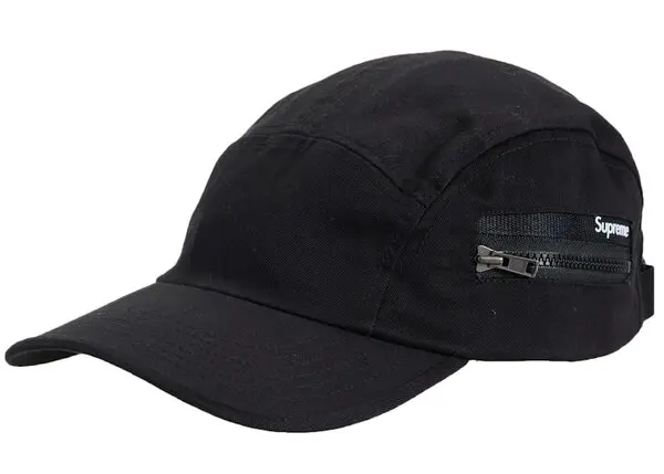 Supreme Zip Pocket Camp Cap - Black