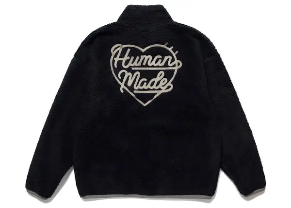 HUMAN MADE Boa Fleece Pullover - Navy Blue