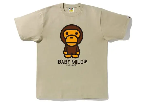 A BATHING APE Baby Milo Tee Shirt - Beige