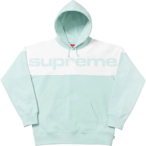 Supreme Blocked Hoodie - Ice Blue