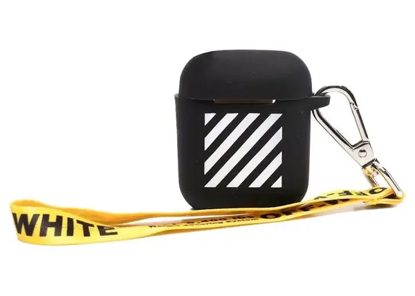 Off-White Off Off Diag Airpods Strap Casein - Black/white
