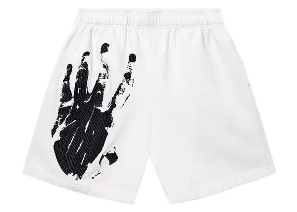 REVENGE Xxxtentacion Kill Embroidered Shorts - Cement