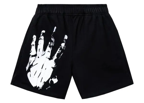 REVENGE Embroidered Shorts - Black