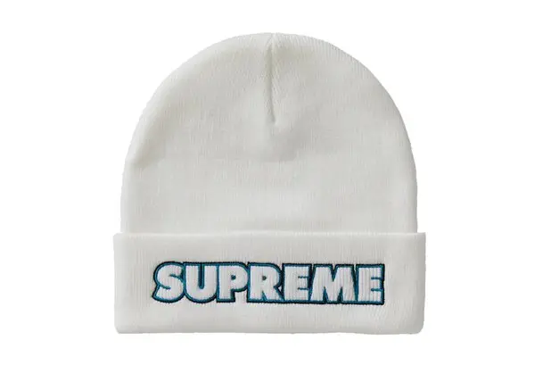 Supreme Outline Beanie - White