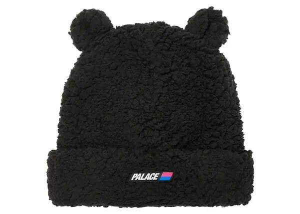 PALACE Fuzzy Ear Beanie - Black