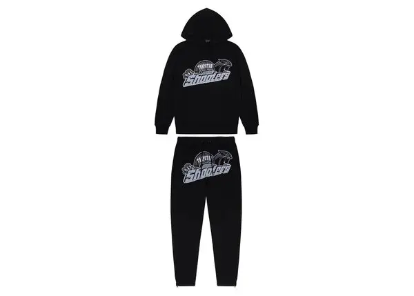 Trapstar Shooters Hoodie Tracksuit - Black/sky Blue