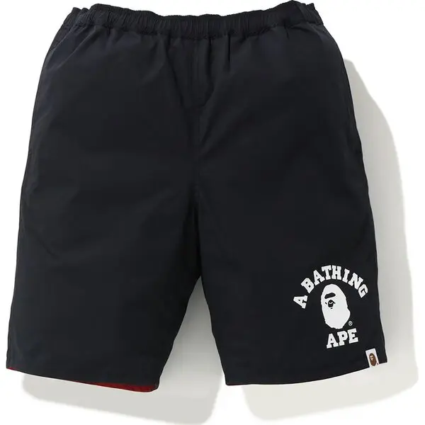 A BATHING APE Camo Reversible Short - Black