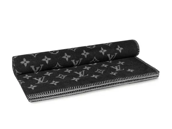 LOUIS VUITTON Monogram Eclipse Blanket - Black/gray