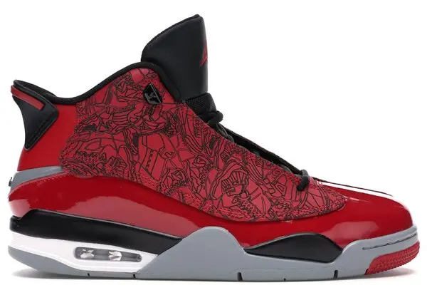 JORDAN Dub Zero Sneakers - Gym Red/black/cement Grey