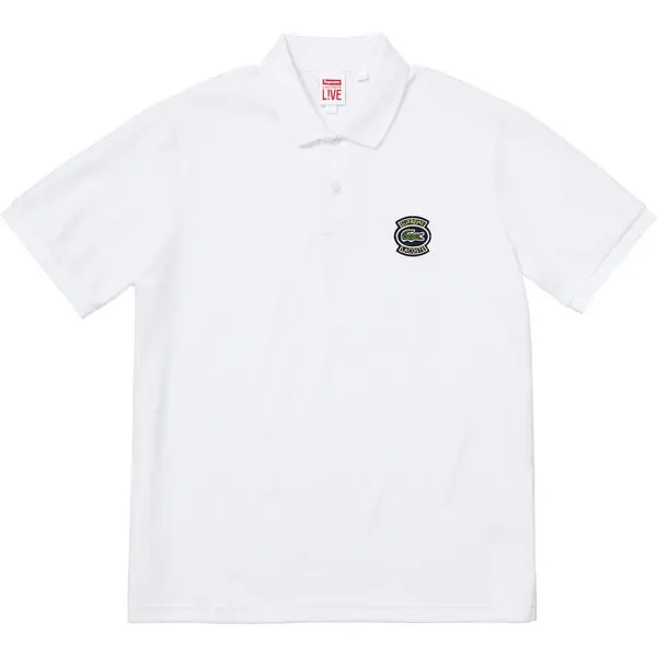 Supreme Lacoste Velour Polo Shirt - White