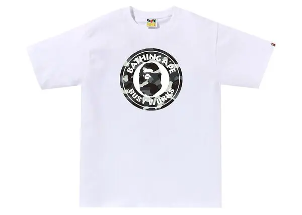 A BATHING APE City Camo Busy Works Tee Shirt - White