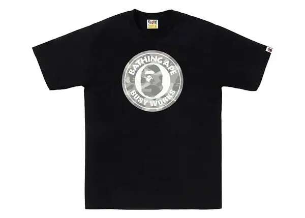 A BATHING APE City Camo Busy Works Tee Shirt - Black