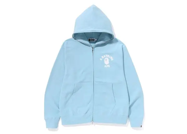 A BATHING APE College Relaxed Fit Full Zip Hoodie