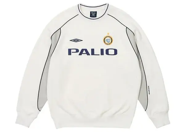 Palace X Umbro Warm Up Crew - White | Editorialist