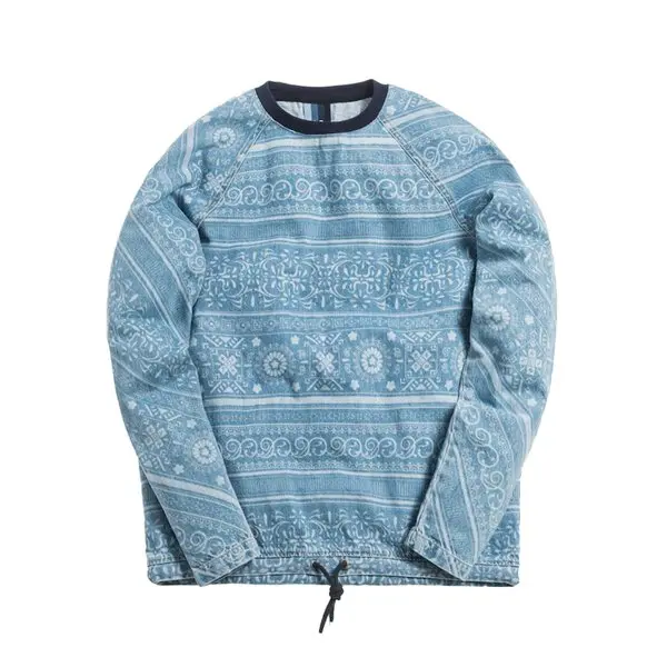 Kith Long Sleeve Denim Crewneck Sweatshirt