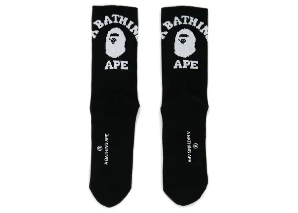 A BATHING APE College Socks Fw21 - Black