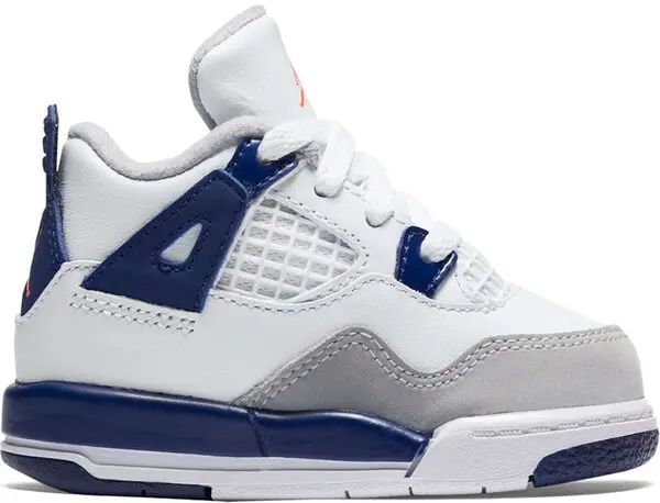 JORDAN 4 Retro Sneakers - White/hyper Orange/black