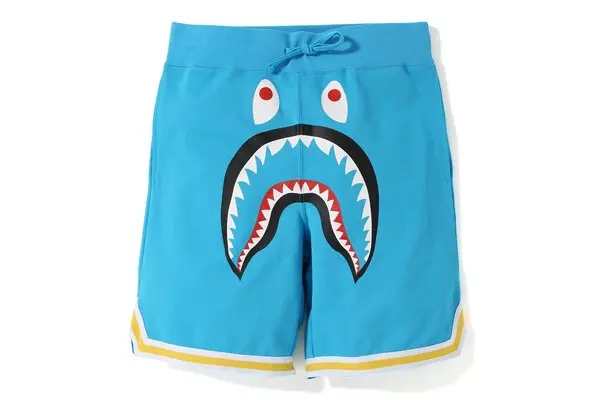 BAPE Shark Basketball Sweat Shorts - Sax