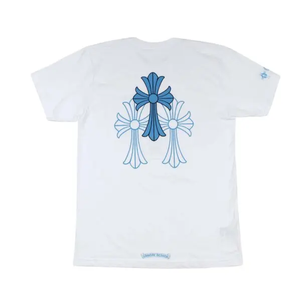 Chrome Hearts Triple Cross Logo Short Sleeve T-shirt - White