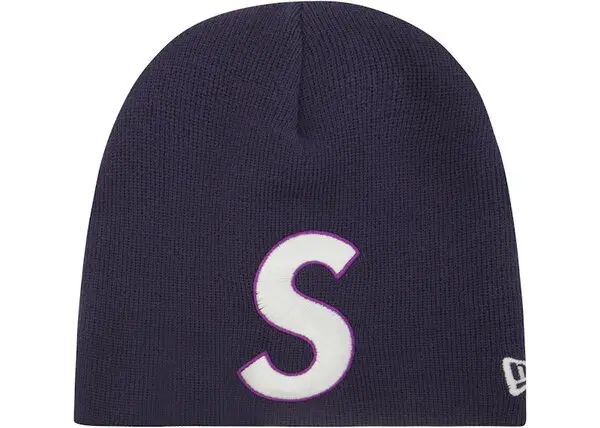 Supreme New Era S Logo Beanie - Light Navy Blue