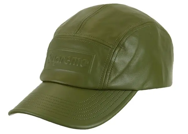 Supreme Gore-tex Leather Camp Cap - Olive
