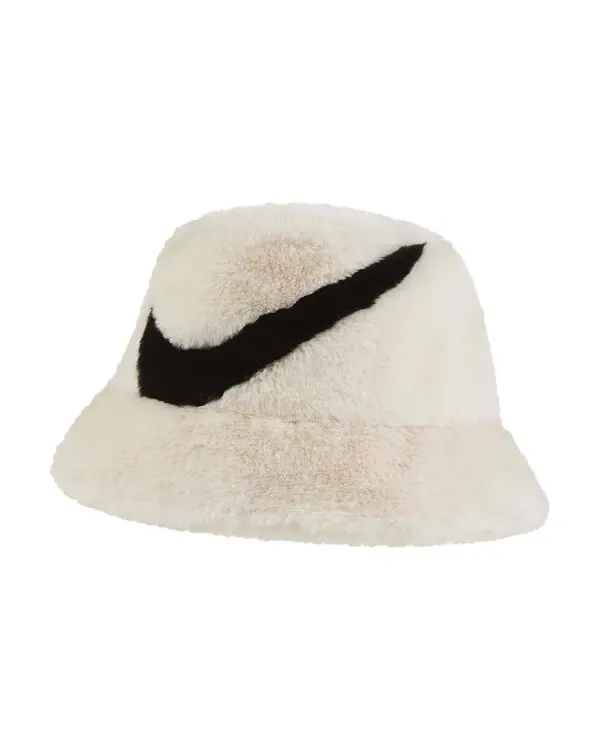 Nike Apex Faux Fur Swoosh Bucket Hat - Guava Ice/black