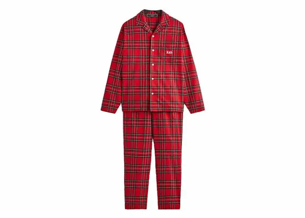 Kith Mas Brushed Cotton Plaid Pajama Set - Present