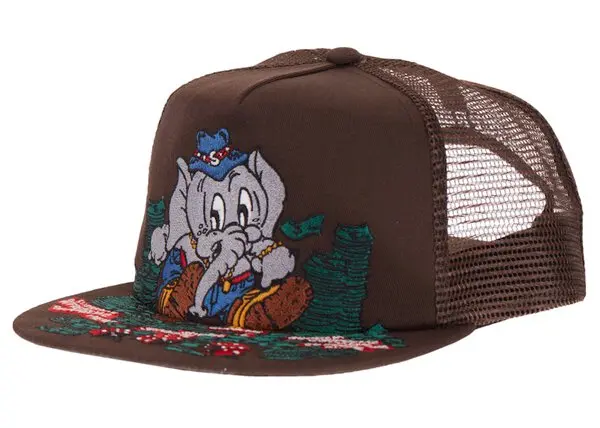 Supreme Elephant Mesh Back 5panel Cap - Brown