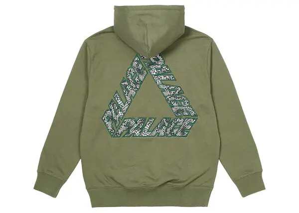 PALACE P3 Snake Applique Hood - Olive