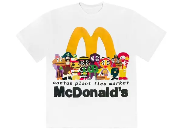 CACTUS PLANT FLEA MARKET X Mcdonalds Cactus Buddy And Friends Tee Shirt - White