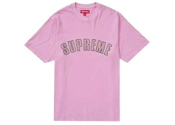 Supreme Cracked Arc Short Sleeve Top - Pink