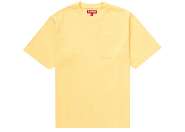 Supreme Short Sleeve Pocket Tee Shirt - Yellow