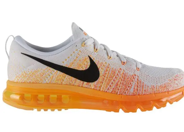Nike Flyknit Maxin Sneakers - White/orange