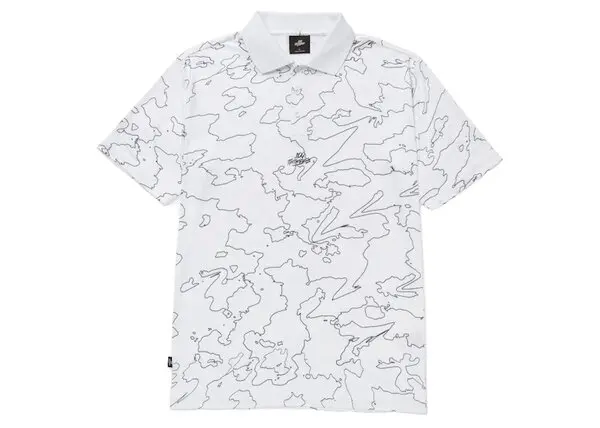 100 THIEVES Birdie Short Sleeve Polo Shirt - White/black