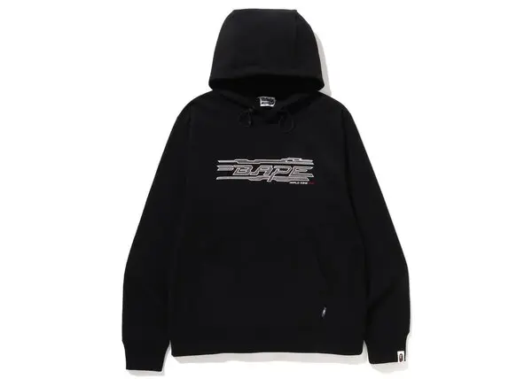 A BATHING APE World Gone Mad Embroidery Pullover Hoodie - Black