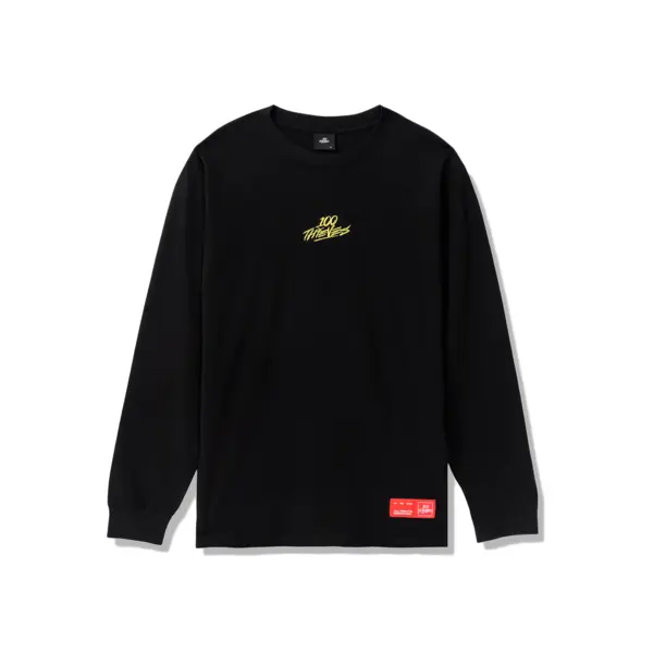 100 THIEVES No Camping Long Sleeve T-shirt - Black