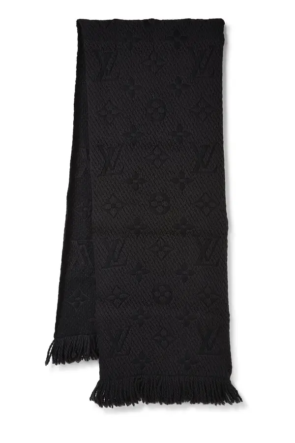 LOUIS VUITTON Wool Logomania Scarf - Black