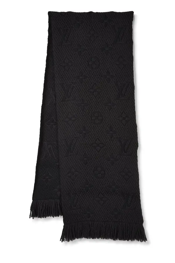 LOUIS VUITTON Wool Logomania Scarf - Black