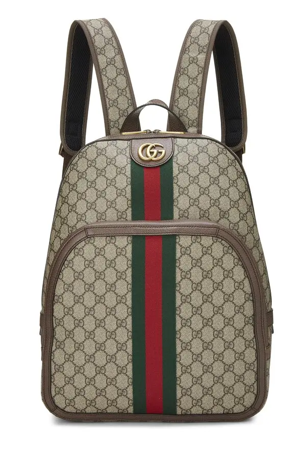 Gucci Canvas Ophidia Backpack - Brown