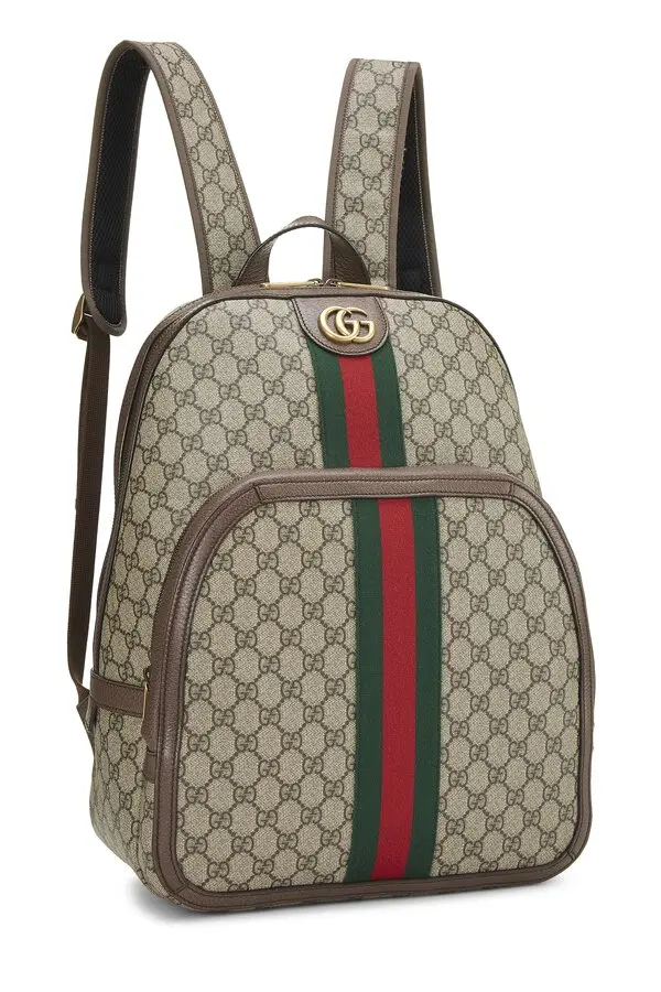 Gucci Canvas Ophidia Backpack - Brown