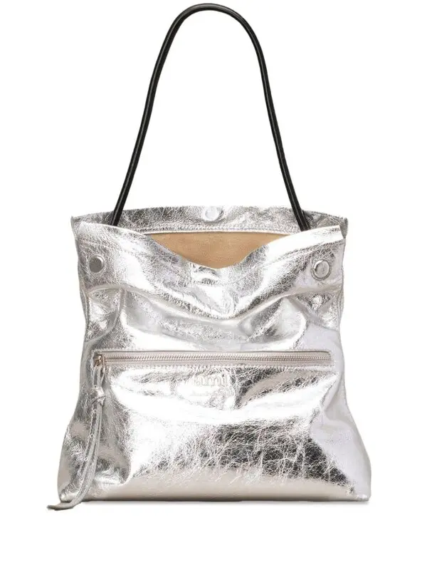 AMI Paris Metallic Folded Shoulder Bag