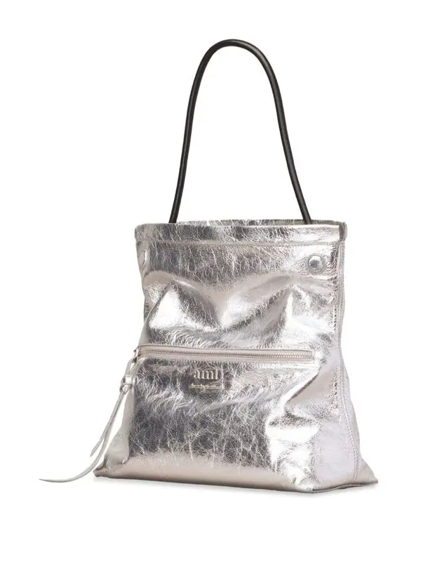 AMI Paris Metallic Folded Shoulder Bag