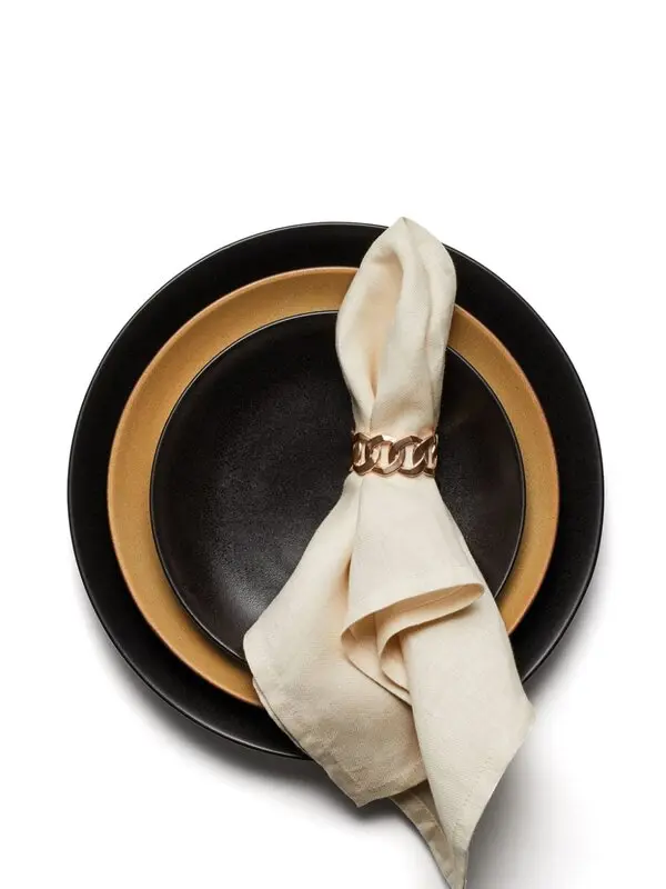 L'Objet Terra Porcelain Plate - Black