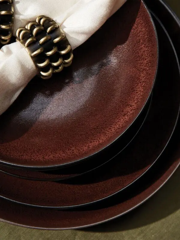 L'Objet Terra Porcelain Dinner Plate - Red
