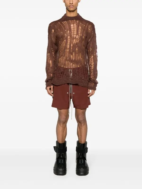 Rick Owens Tommy Lupetto Open-knit Jumper - Brown