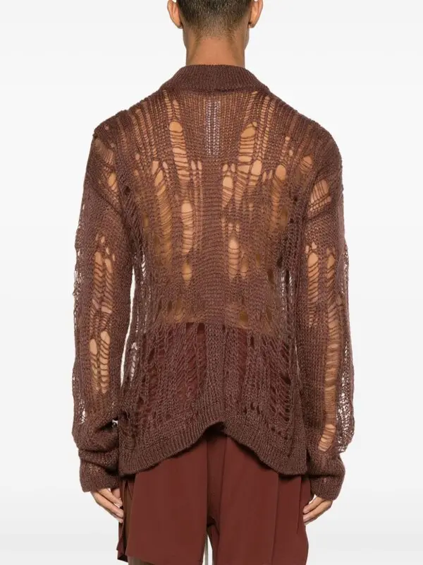 Rick Owens Tommy Lupetto Open-knit Jumper - Brown
