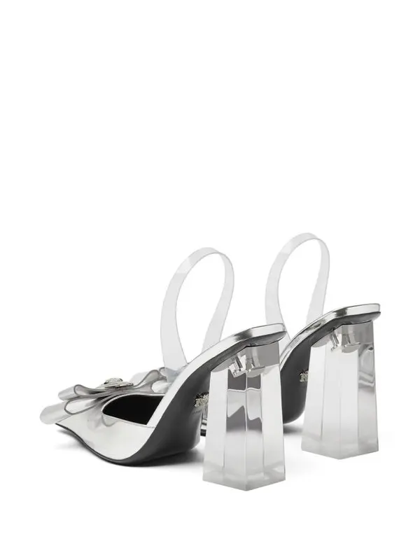 Versace Medusa Head Metallic Leather Pumps
