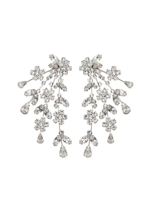 JENNIFER BEHR 18kt Gold-plated Crystal Daphne Drop Earrings - Silver